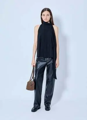 Max Mara Pleated Halter Top