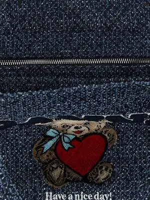 GANNI Bear Shopping Bag - Blue