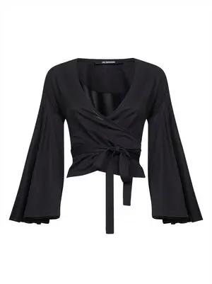 Jacquemus Wrap Top With Godet Sleeves - Multicolor