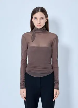 LEMAIRE Ballerina Foulard Top - Brown