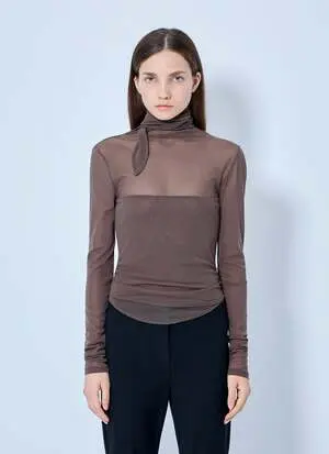 LEMAIRE Foulard Top - Brown