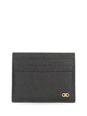 FERRAGAMO Gancini Credit Card Holder - Black