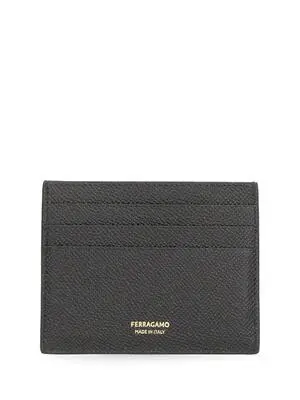FERRAGAMO Gancini Credit Card Holder - Black