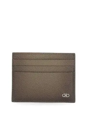FERRAGAMO Gancini Credit Card Holder - Brown