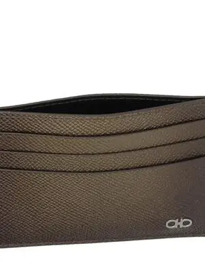 FERRAGAMO Gancini Credit Card Holder - Brown