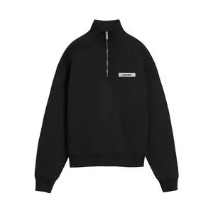 Jacquemus High Neck Sweatshirt - Black
