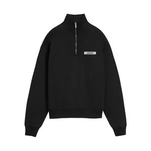 Jacquemus High Neck Sweatshirt - Black