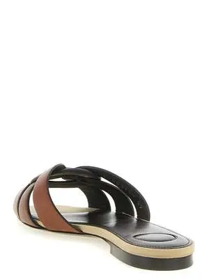 Saint Laurent Tribute Mules - Brown