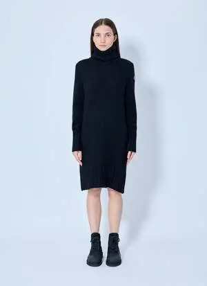 Moncler Turtleneck Knit Dress - Black