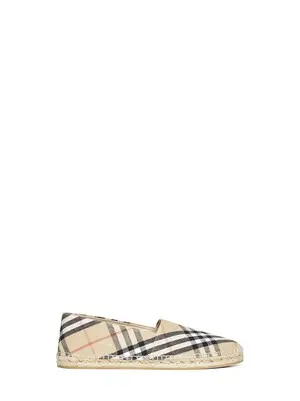 Burberry Sand Mews Check Espadrilles - Multicolor