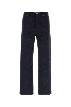 Fendi Embroidered Cotton Blend Pants - Multicolor