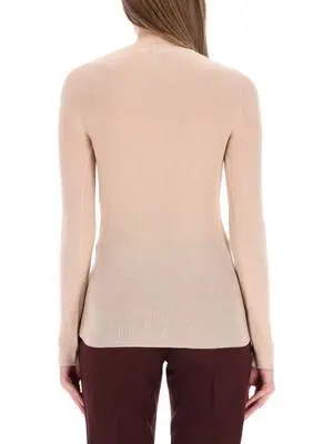 Chloé Button Detailed Ribbed Knit Top