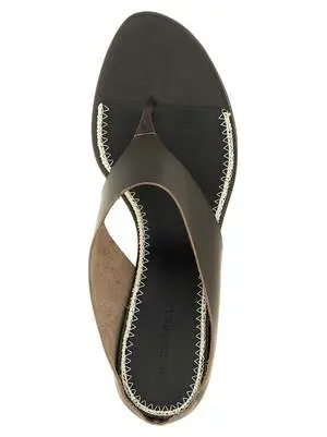 Magda Butrym Leather Sandals - Brown