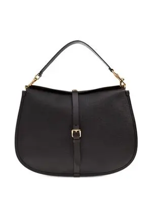 Etro Buckle-fastening Extra-large Leather Shoulder Bag - Brown