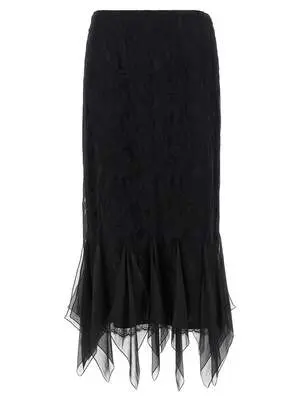 Valentino Garavani Lace Midi Skirt - Black