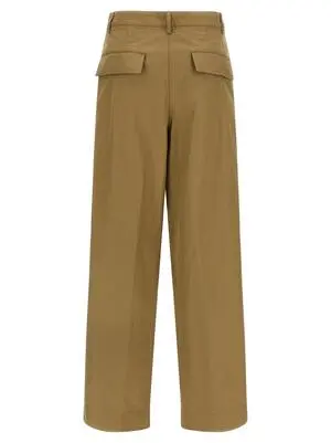 Dries Van Noten Heavy Cotton Pleated Trousers