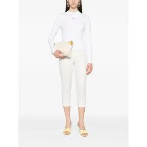 Jacquemus Long Sleeve Cropped T-shirt - White