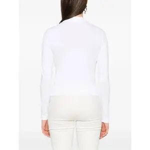 Jacquemus Long Sleeve Cropped T-shirt - White