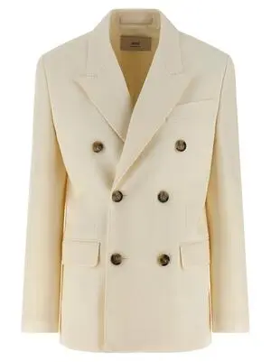 AMI Paris Wool Blazer - White
