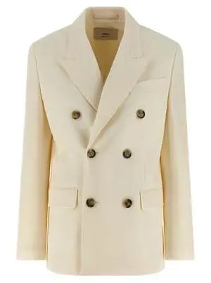 AMI Paris Wool Blazer - White