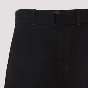 LEMAIRE Twisted Belted Denim Pants - Black