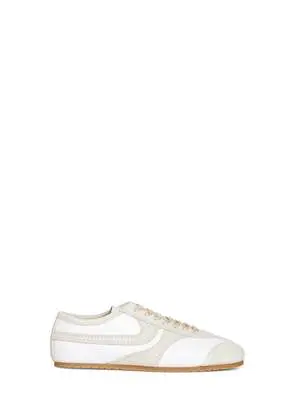 Dries Van Noten White Nappa Leather Sneakers With Suede Details - Multicolor