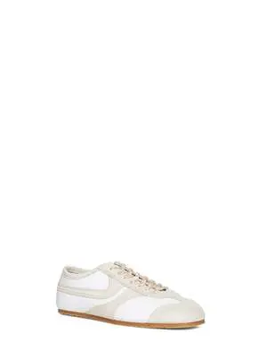 Dries Van Noten White Nappa Leather Sneakers With Suede Details - Multicolor
