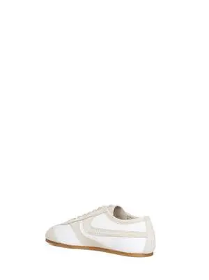 Dries Van Noten White Nappa Leather Sneakers With Suede Details - Multicolor