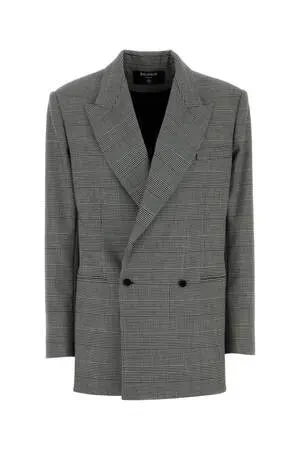 Balmain Embroidered Wool Blend Blazer - Multicolor