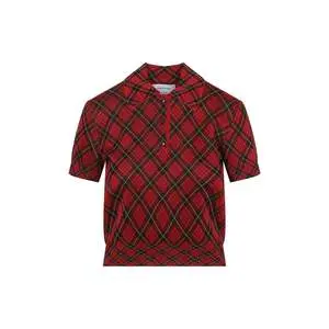 Alexander McQueen Microcheck Polo - Red