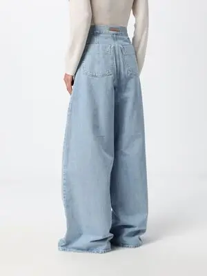 Max Mara High-waisted Wide Leg Cotton Denim Jeans