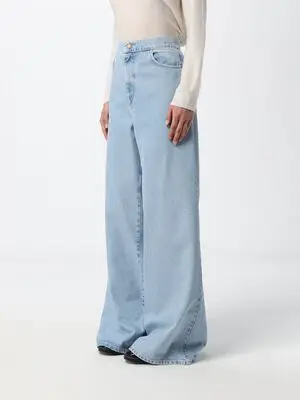 Max Mara High-waisted Wide Leg Cotton Denim Jeans - Blue