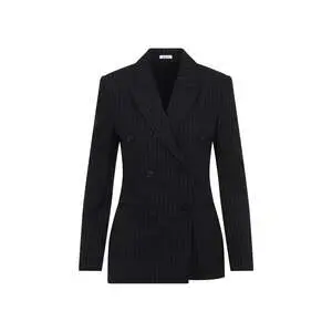 Alexander McQueen Pinstripe Lurex Jacket - Black