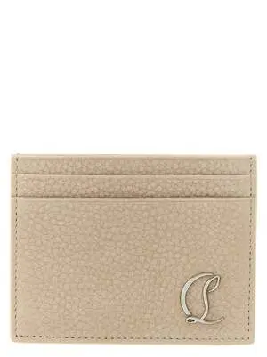 CHRISTIAN LOUBOUTIN Mooncrest' Card Holder - Cream