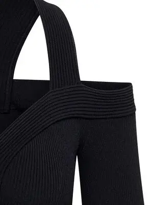Alexander McQueen Stretch Jersey Cut-out Cropped Top - Multicolor