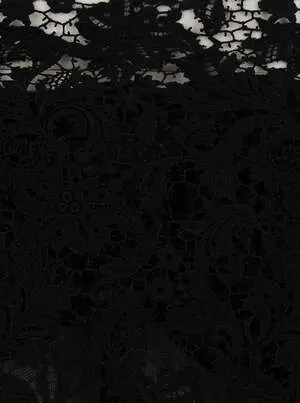 Fendi Black Dress With Off-shoulder In Macramé Lace For