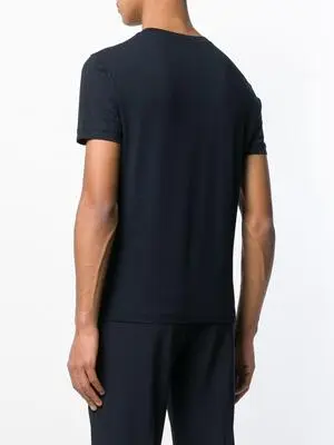 Giorgio Armani Stretch Viscose Jersey Crew Neck T-shirt - Blue