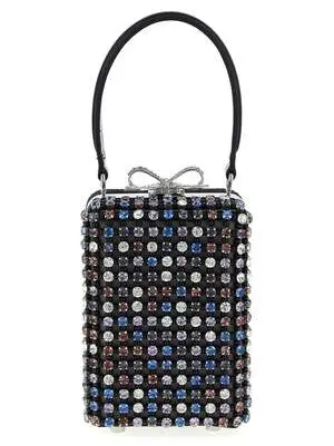 SELF-PORTRAIT Multi Crystal Chainmail Handbag - Multicolor