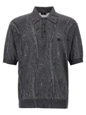 Etro Paisley' Polo Shirt - Multicolor