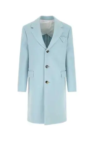 Bottega Veneta Pastel Light- Tricotine Coat - Blue