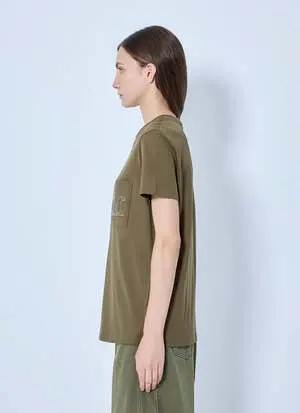 Max Mara Logo Patch Pocket T-shirt - Green