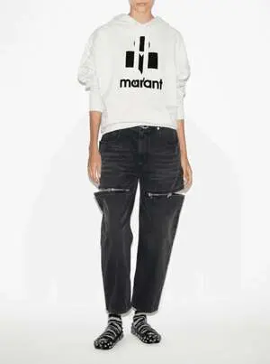 Isabel Marant Étoile Cotton Blend Oversized Hooded Sweatshirt - Multicolor