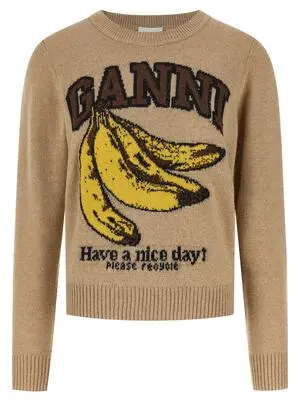 GANNI Banane' Sweater - Cream