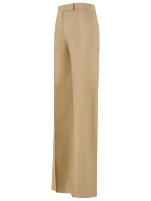 Max Mara Bronte' Beige Virgin Wool Blend Pants - Cream