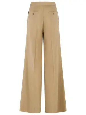 Max Mara Bronte Virgin Wool Blend Pants - Cream