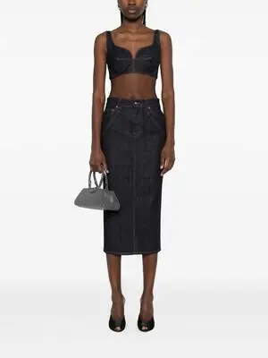 Givenchy Denim Cotton Bra Top - Multicolor