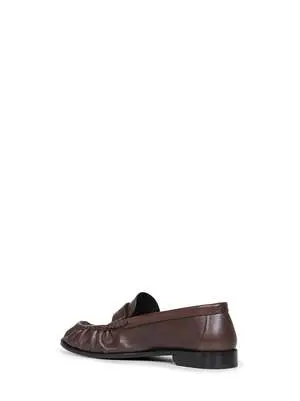 Saint Laurent Paris Brown Matte Leather Le Loafer Loafers
