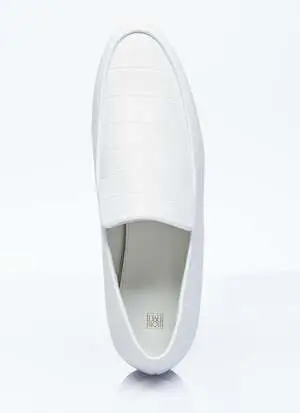 TOTEME Croco Oval Loafers