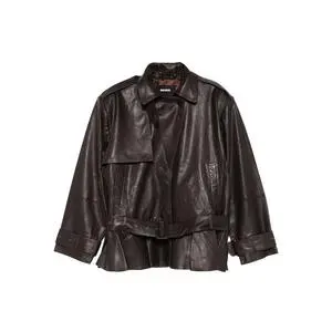 ROTATE BY BIRGER CHRISTENSEN Jackets Leather Jackets - Brown