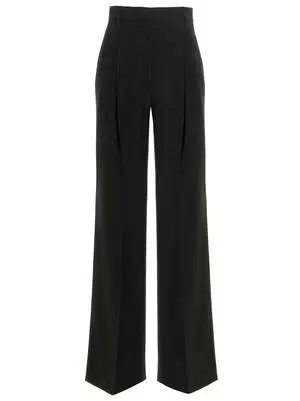 Burberry Madge Wool Wide Leg Pants - Black